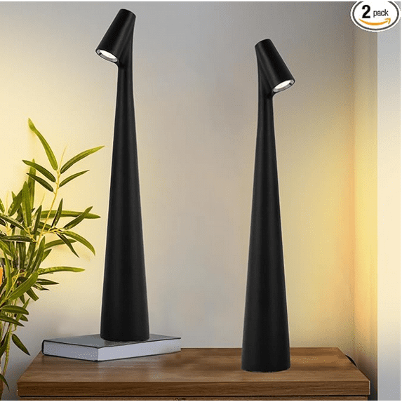 Cordless Small Table Lamps Set of 2 3 Levels Brightness Portable Desk ...
