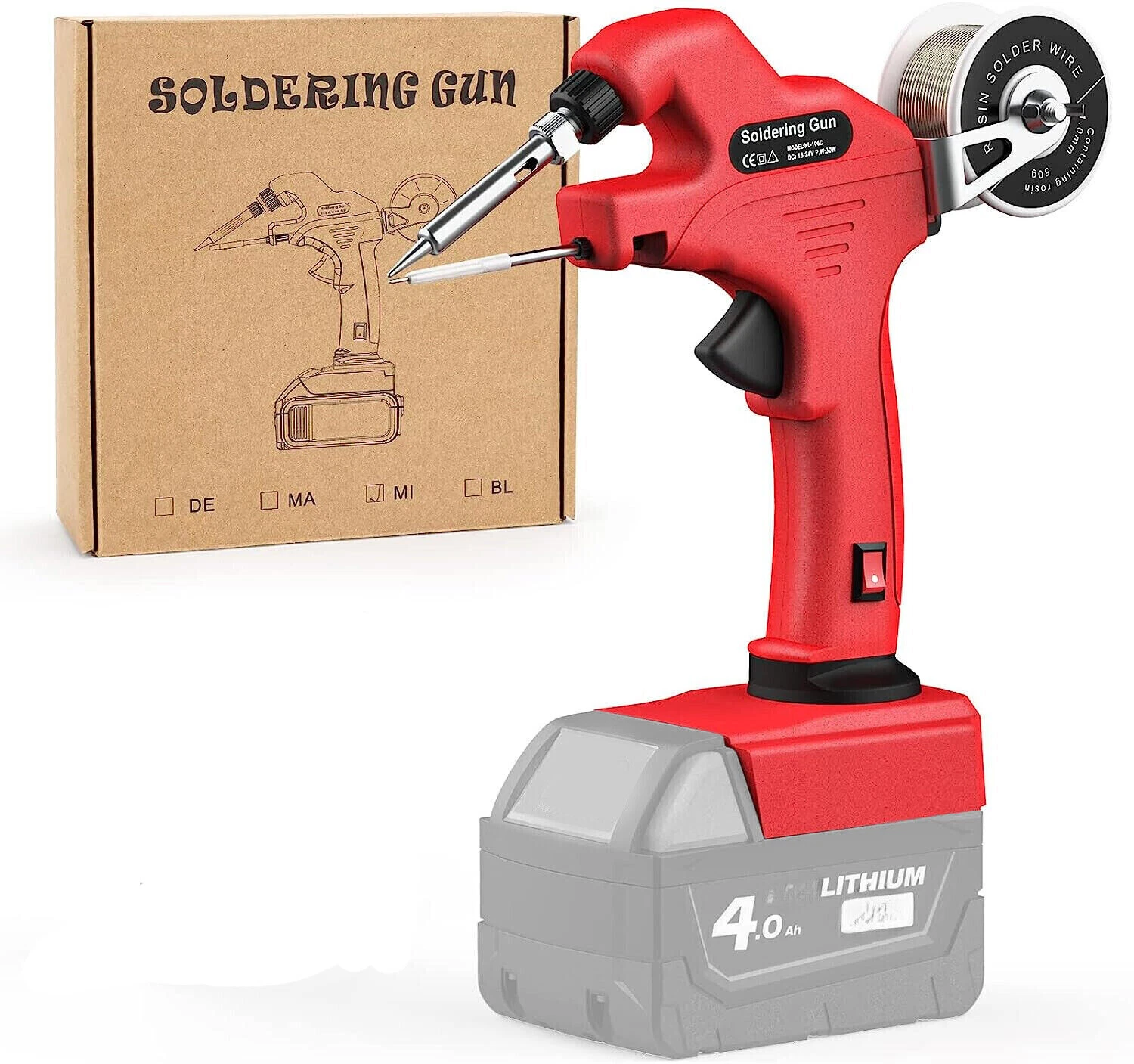 Cordless Solder Iron Gun For Milwaukee Portable Welding Tools 18V Li ...