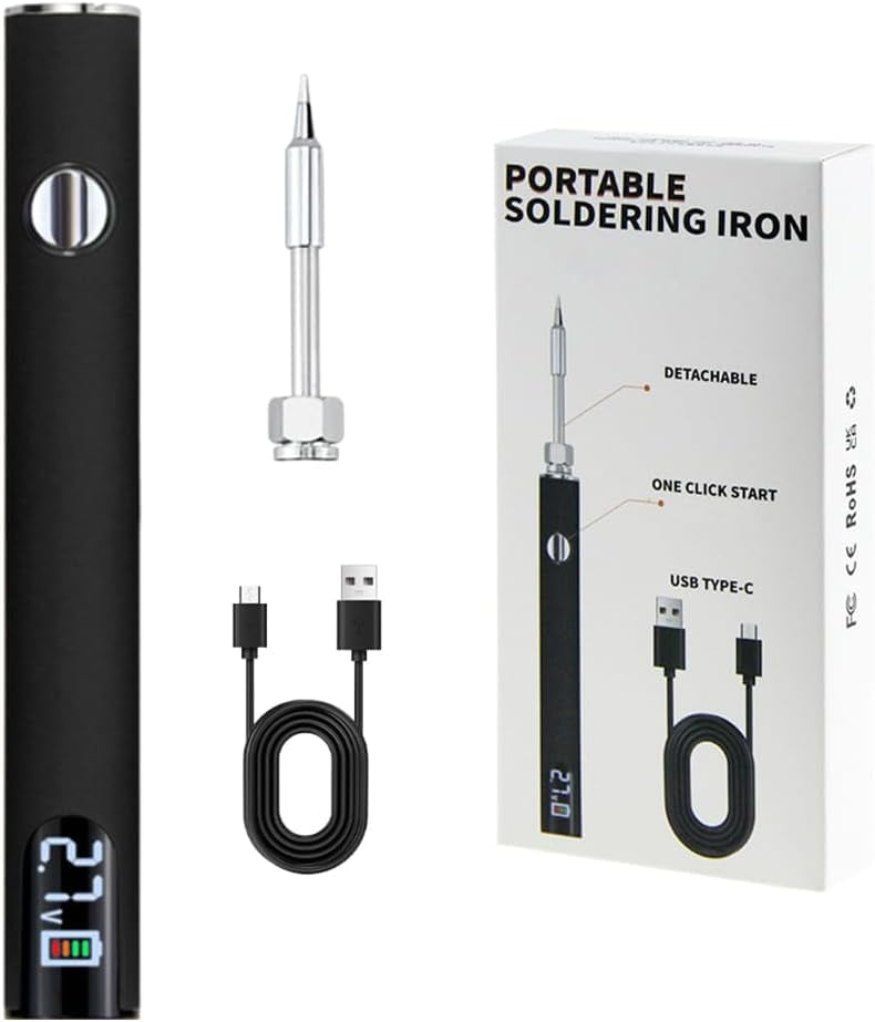 Cordless Soldering Iron, 510 Threaded Battery Pen, 650mAh USB ...