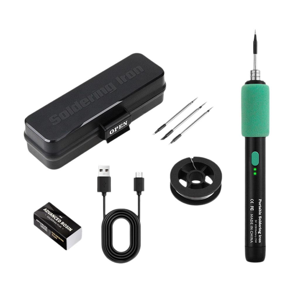 Cordless Soldering Iron Kit,USB Rechargeable Portable Cordless ...