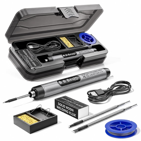Cordless Soldering Iron Kit, USB Rechargeable Portable Cordless ...