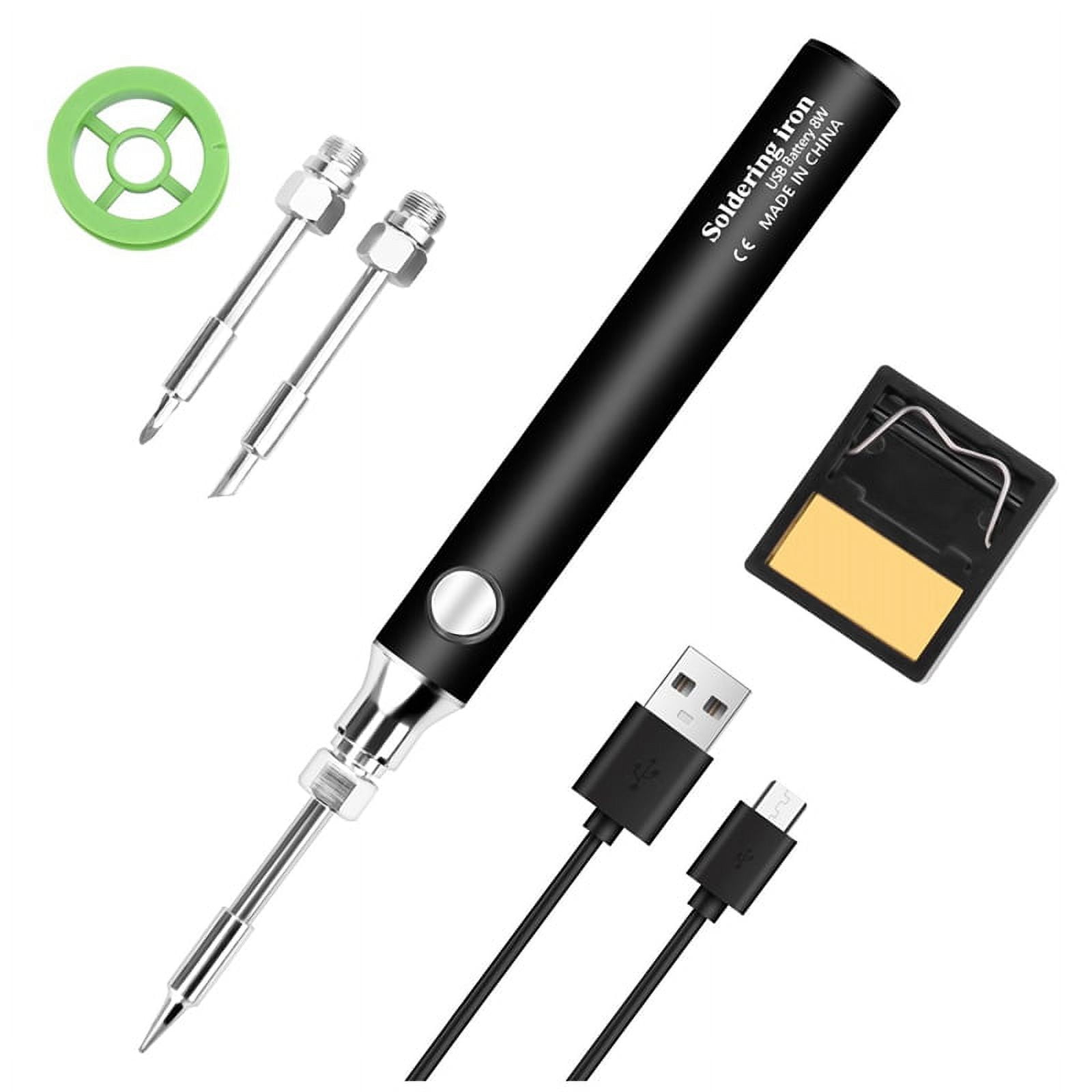 Cordless Soldering Iron Kit, USB Rechargeable Portable Cordless ...