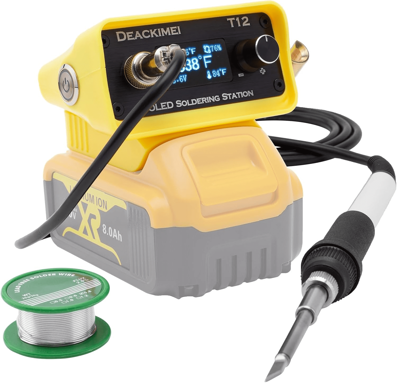 Cordless Soldering Iron Station for De*walt 20V Battery, Temperature ...