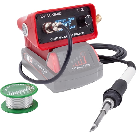 Cordless Soldering Iron Station for Milwaukee 18V Battery, Temperature ...