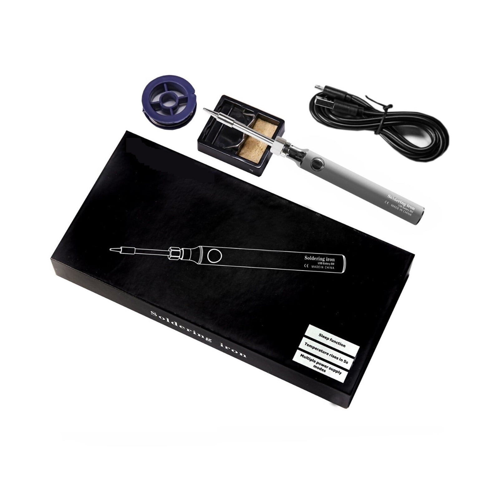 Cordless Soldering Iron Tool Pen, Portable USB 5V 8W Electric Powered ...