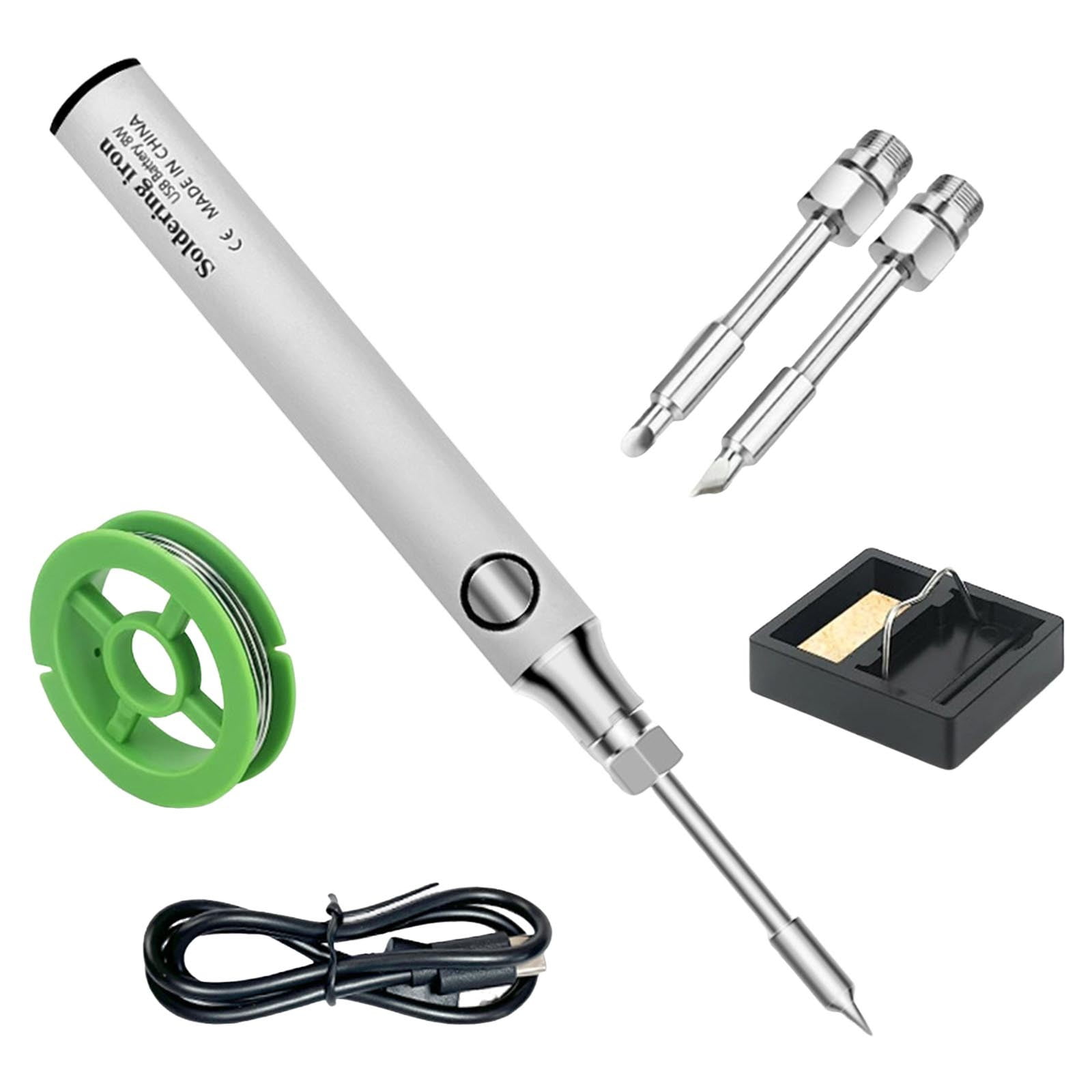 Cordless Soldering Kit - USB Rechargeable, 8s Fast Heating, 3 ...