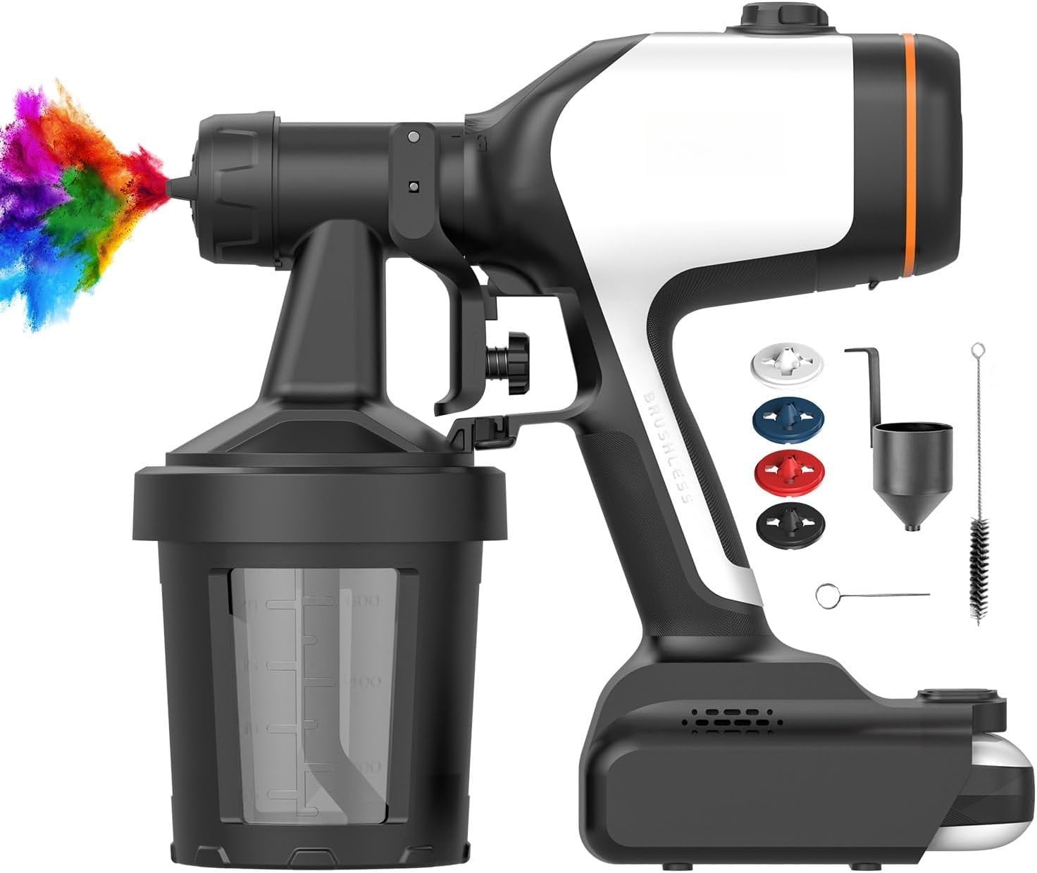 Cordless Sprayer with 800W Brushless , 20V 4.0Ah , 3.5lbs Lightweight ...