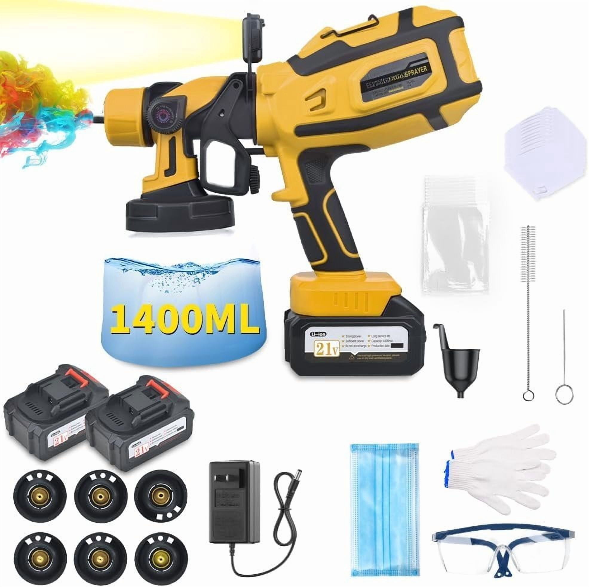 Cordless Sprayer with Makita 2 * 4AH ,6 Nozzles & 3 Patterns & 10 Bags ...