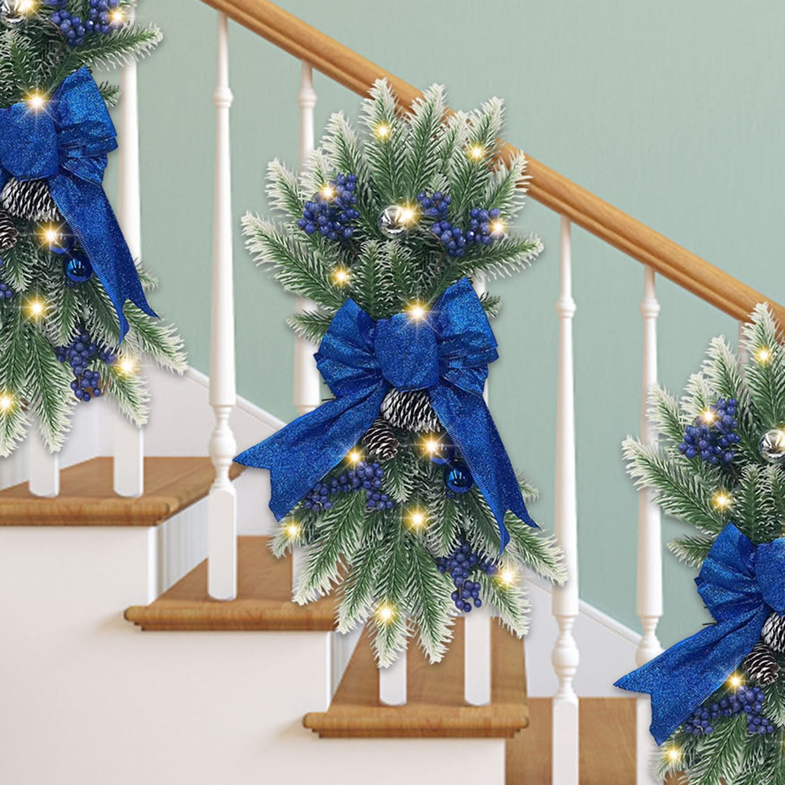 Cordless Stair Christmas (Prelit Wall Decor, Holiday Trim), Cordless ...