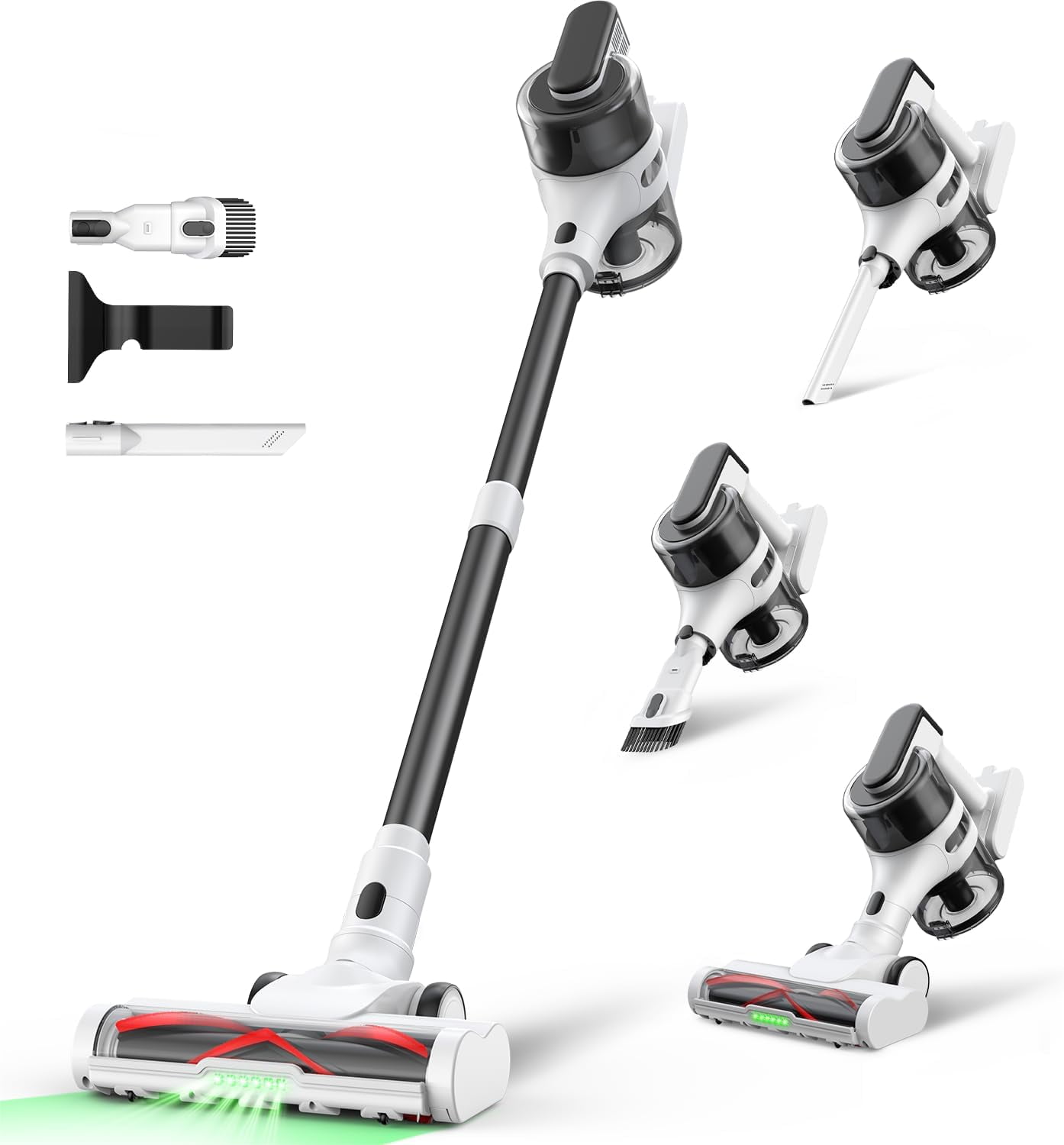 Cordless Stick Rechargeable Vacuum Cleaner, Lightweight, 55min Runtime ...