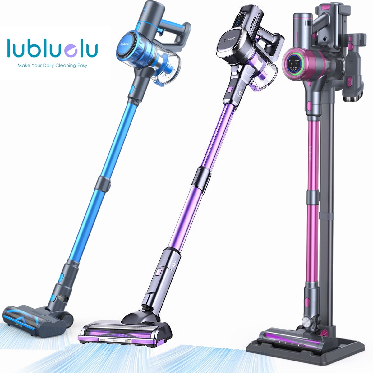 Cordless Vacuum 25Kpa Self-Standing Stick Vacuum Cleaner 6 in 1 ...