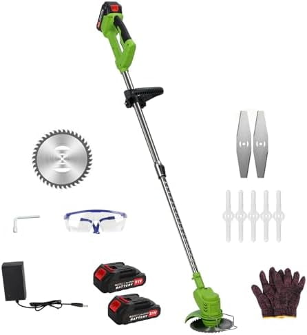 Cordless String Trimmer with Fast Charger, 2 X 2.1Ah Battery Powered ...