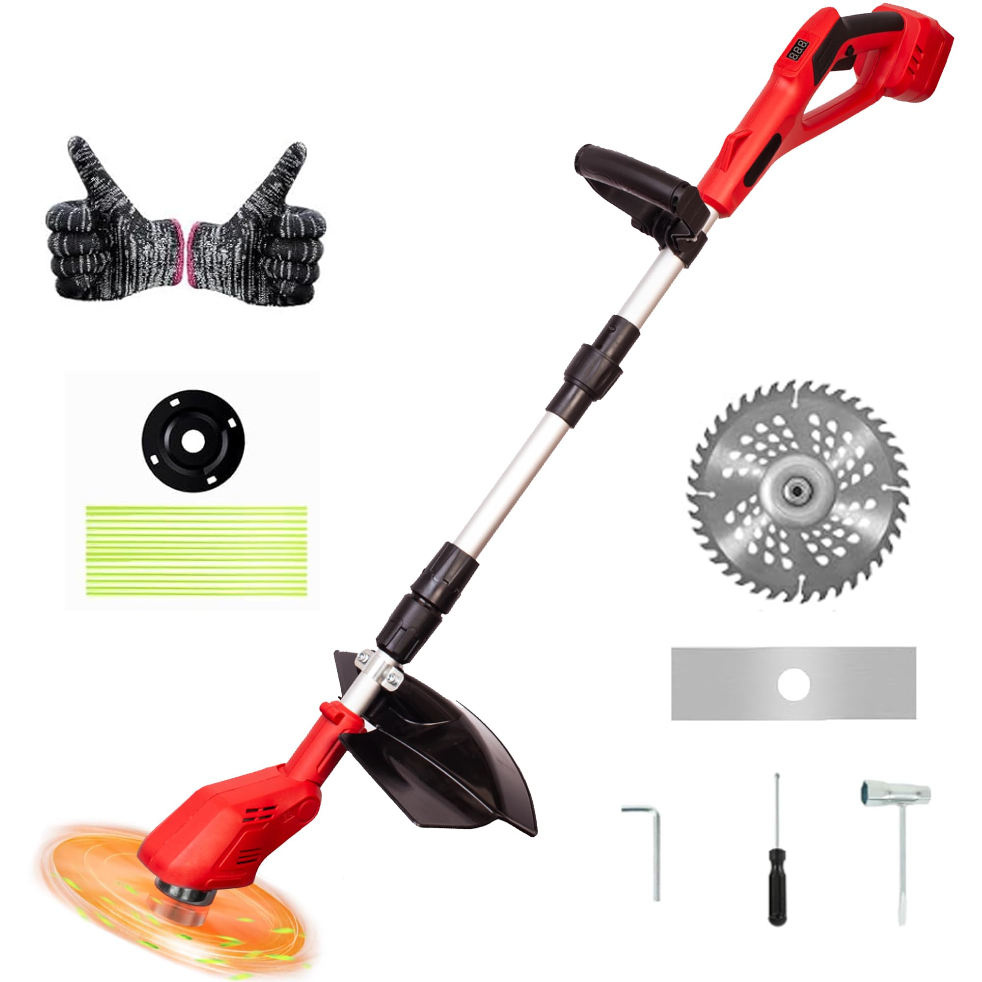 Cordless String Trimmer for Milwaukee M18 Batteries,with 8 INCH Cutting ...