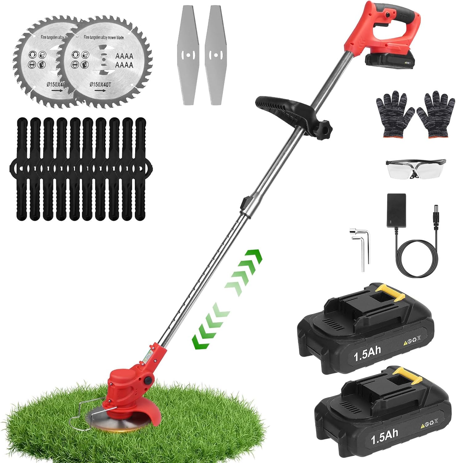 Cordless String Trimmer & Weed Eater, Electric Weed Wacker & Lawn Edger ...