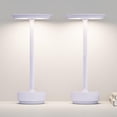 Cordless Table Lamp 2P Light Purple Portable Lights Operated 3 Levels ...