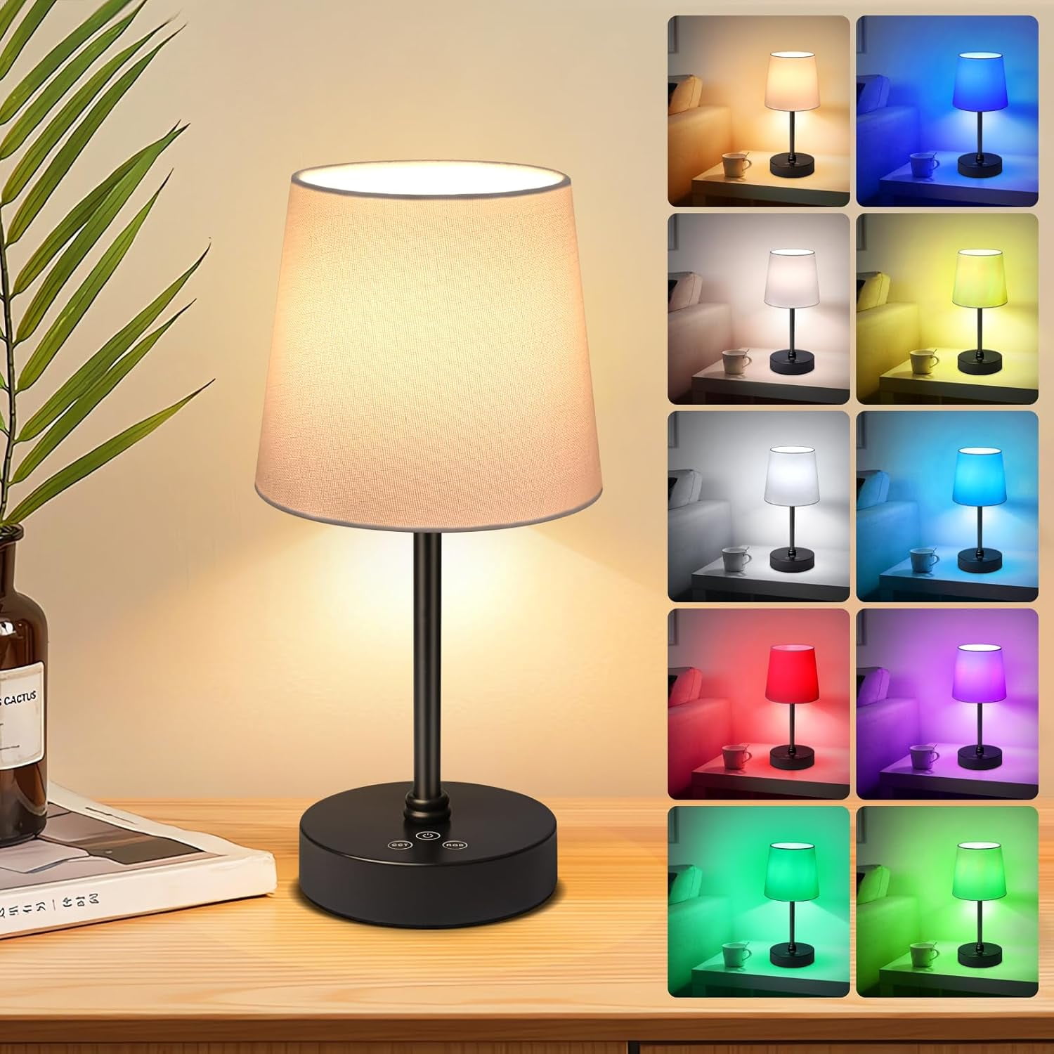 Cordless Table Lamp,5000mAh Rechargeable Battery Operated Desk Lamp ...