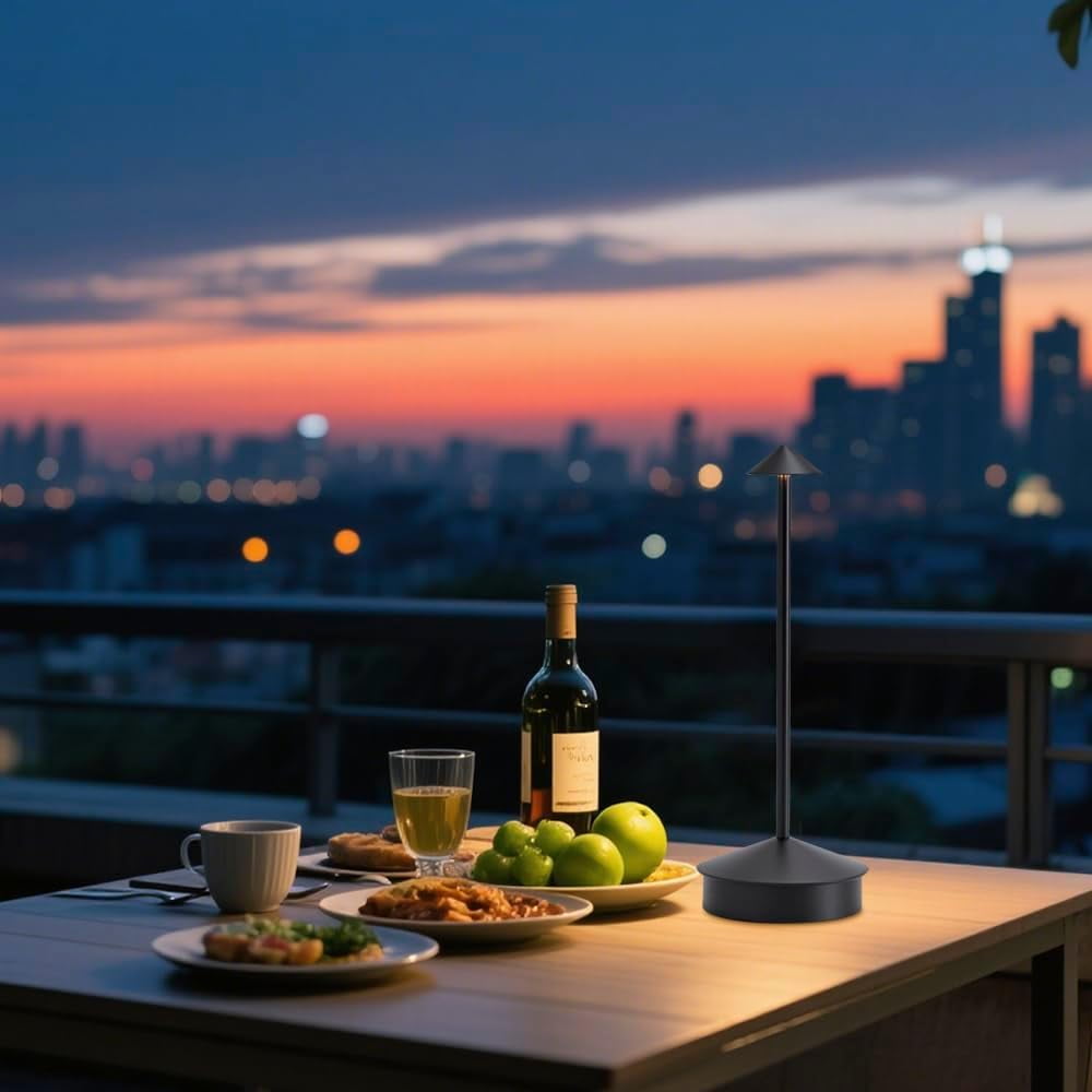 Cordless Table Lamp, 6000mAh Rechargeable Table Lamps, Portable Touch ...