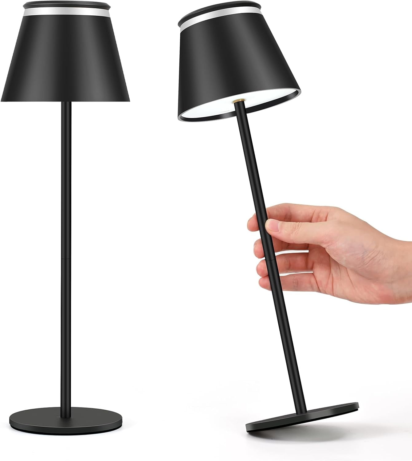 Cordless Table Lamp, LED Rechargeable Desk Lamp with 5000mAh Battery ...