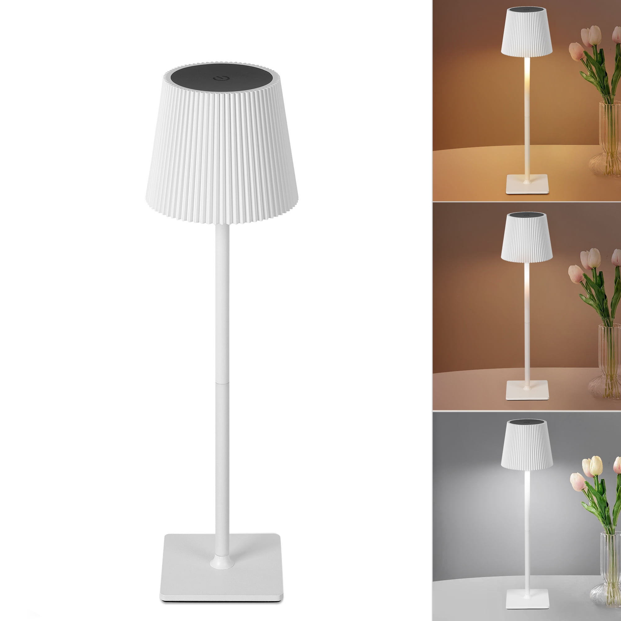 Cordless Table Lamp, Portable LED Desk Lamp, 4000mAh Battery Operated ...