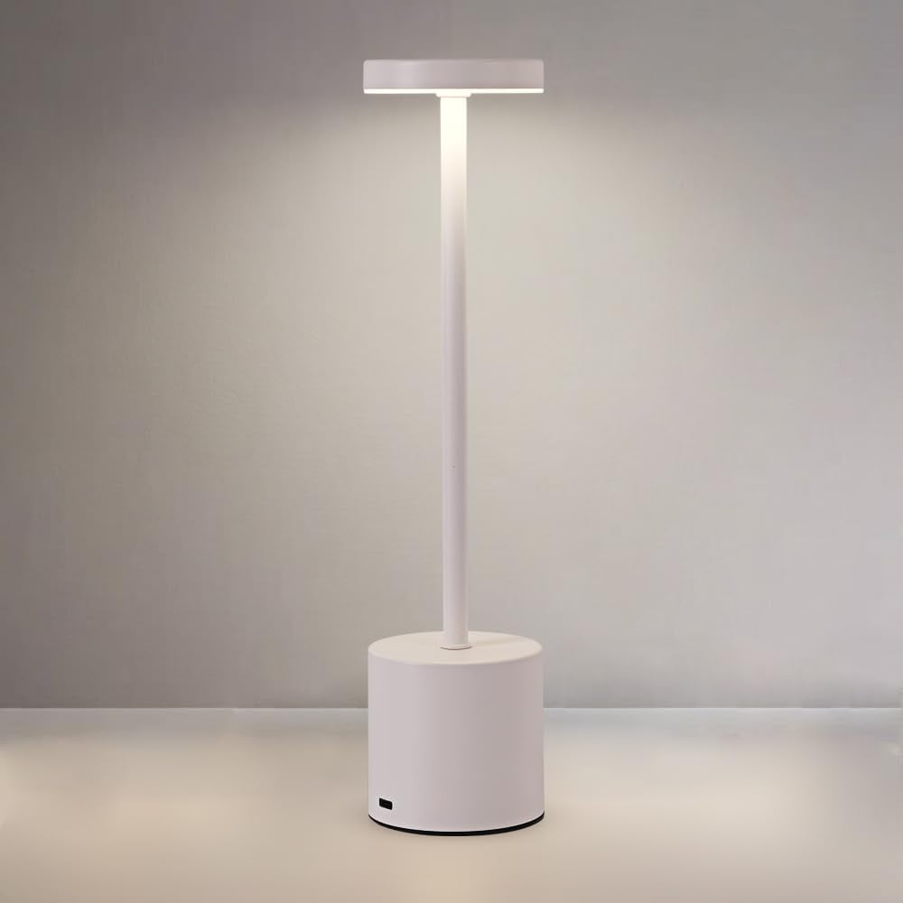 Cordless Table Lamp,Portable Outdoor 5000mAh Operated Table Light Touch ...