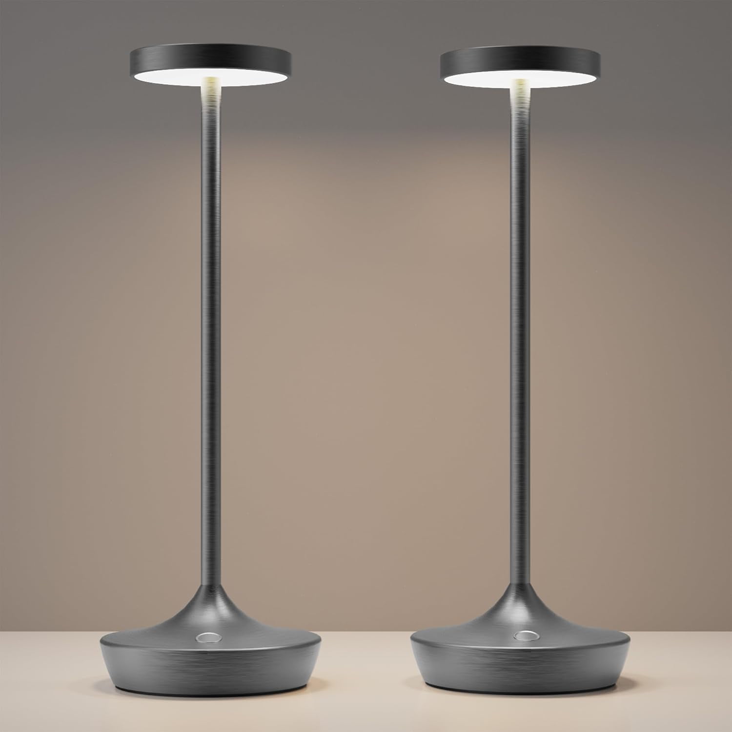 Cordless Table Lamp Rechargeable,6000mAh Battery Operated LED Desk Lamp ...