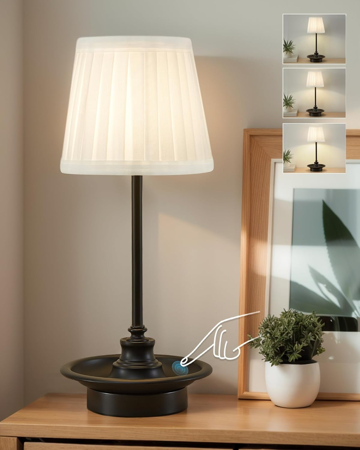 Cordless Table Lamp Rechargeable, Battery Operated LED Table Lamps ...