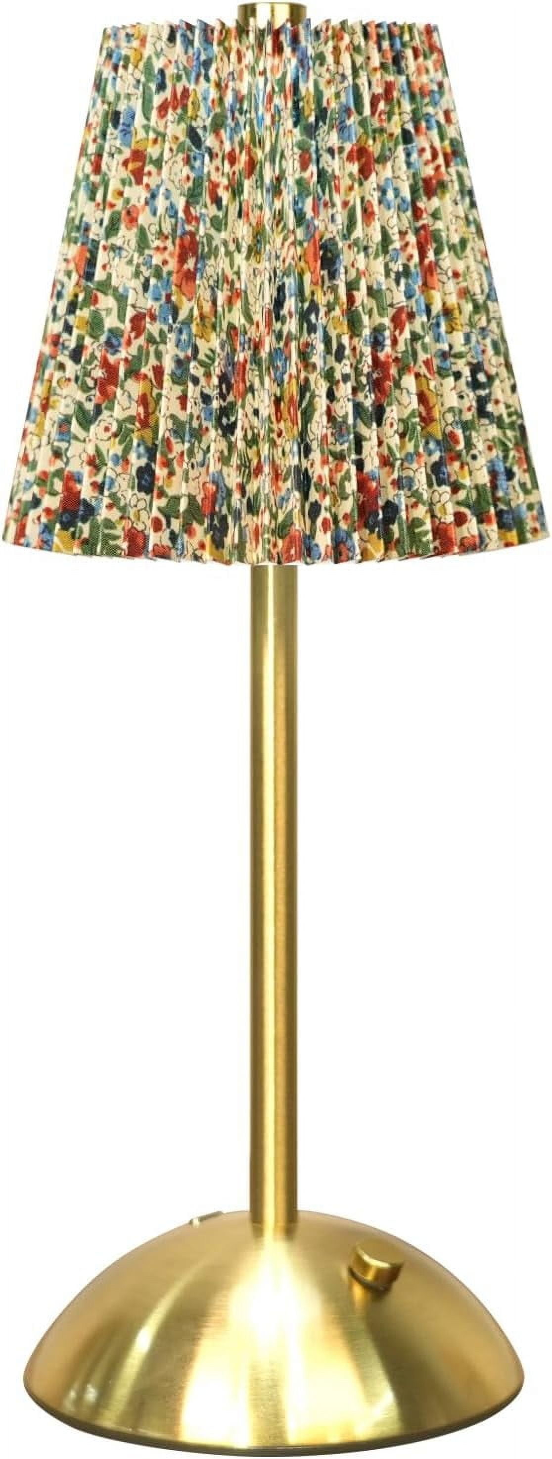 Cordless Table Lamp Rechargeable,Fabric Shade Small Desk Lamp, Dimmable ...