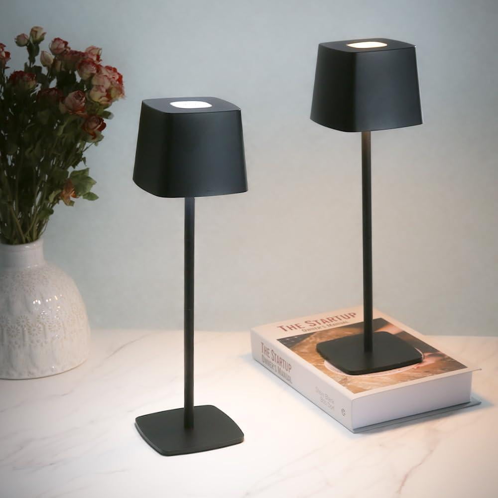 Cordless Table Lamp, Rechargeable Lamp with 3 Colors, Adjustable ...