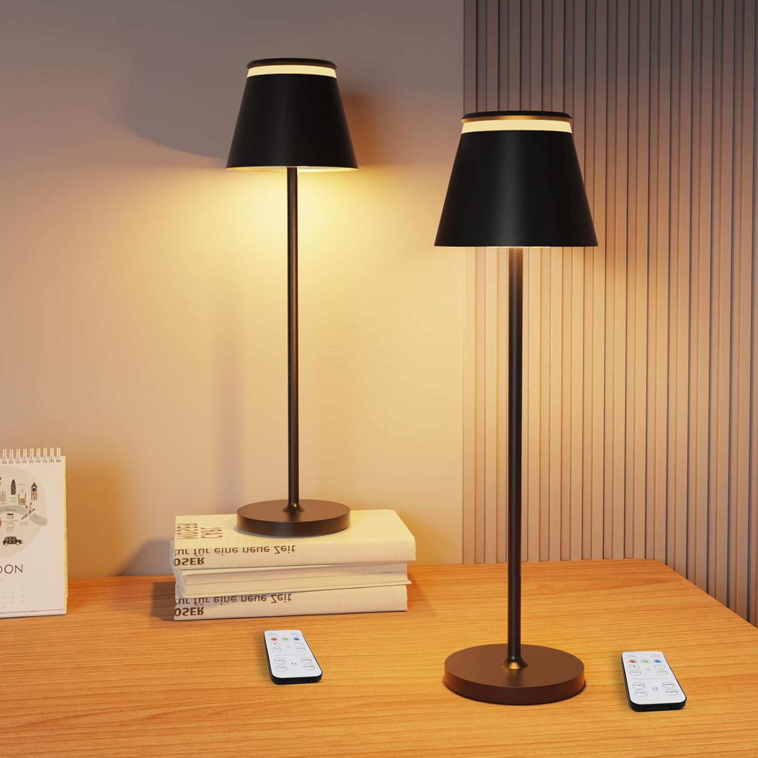 Cordless Table Lamp Rechargeable Set of 2,Battery Operated Desk Lamp ...