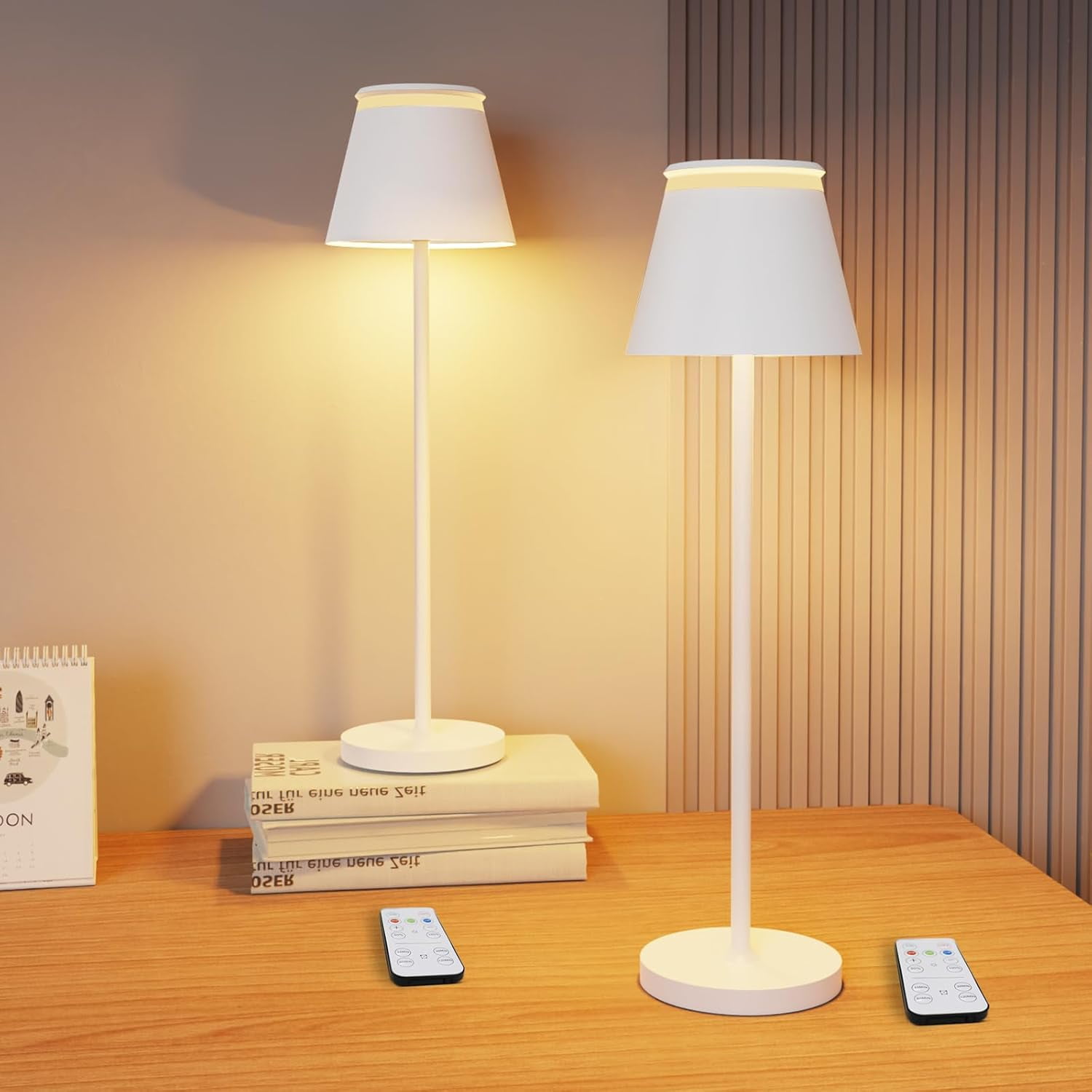 Cordless Table Lamp Rechargeable Set of 2,Battery Operated Desk Lamp ...