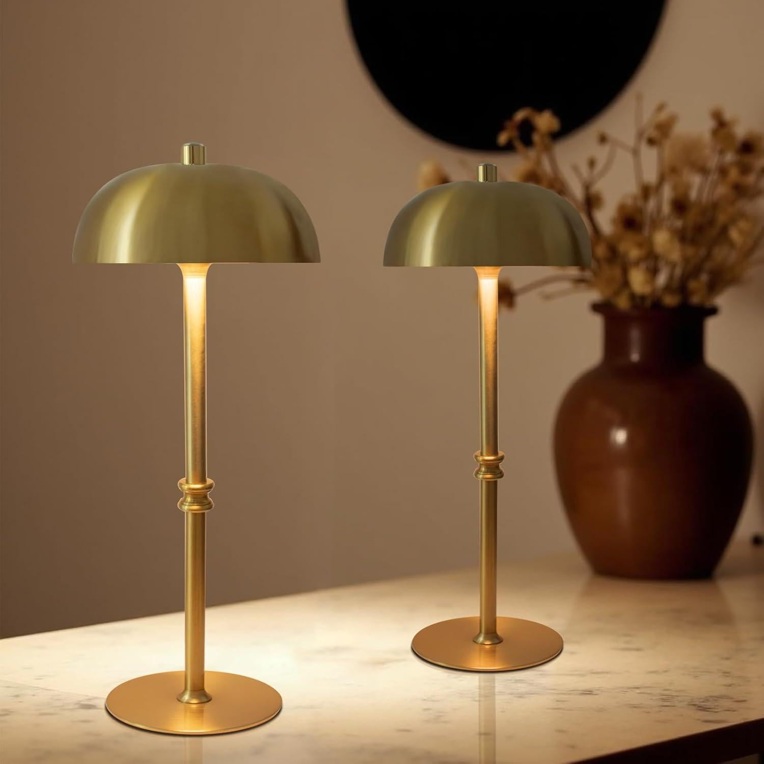 Cordless Table Lamp -Table Lamps Set of 2, Rechargeable,Stepless ...