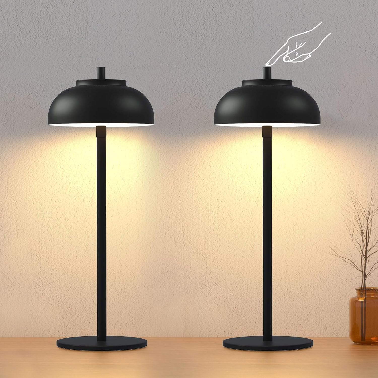 Cordless Table Lamps Rechargeable - 5000mAh Battery Operated Table Lamp ...