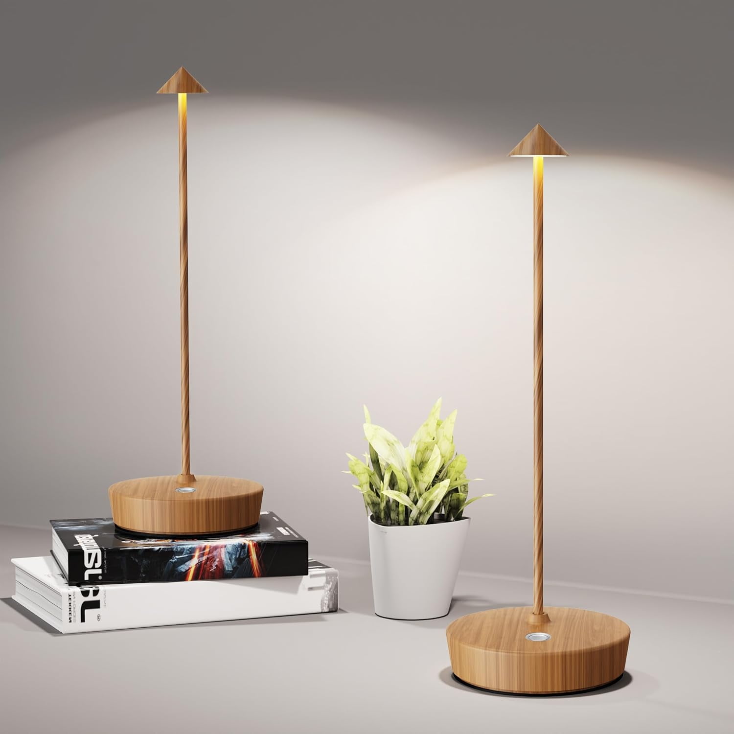 Cordless Table Lamps Rechargeable, 6000mAh Battery Operated LED Desk ...
