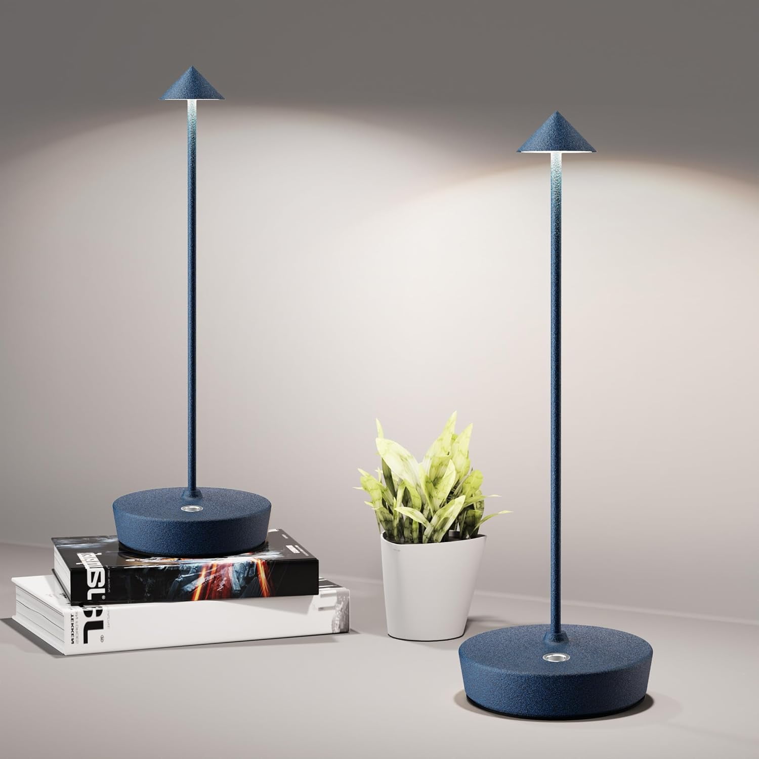 Cordless Table Lamps Rechargeable, 6000mAh Battery Operated LED Desk ...