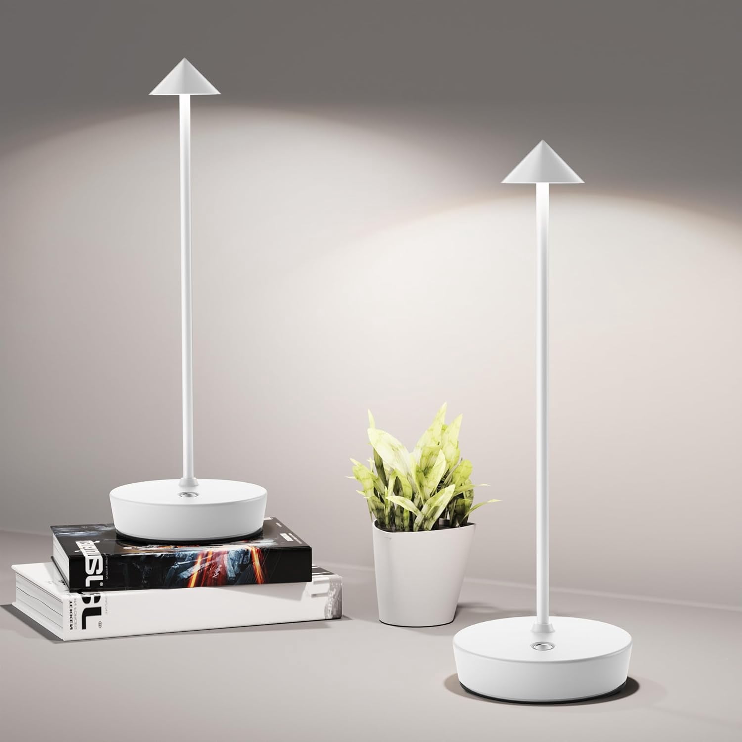 Cordless Table Lamps Rechargeable, 6000mAh Battery Operated LED Desk ...
