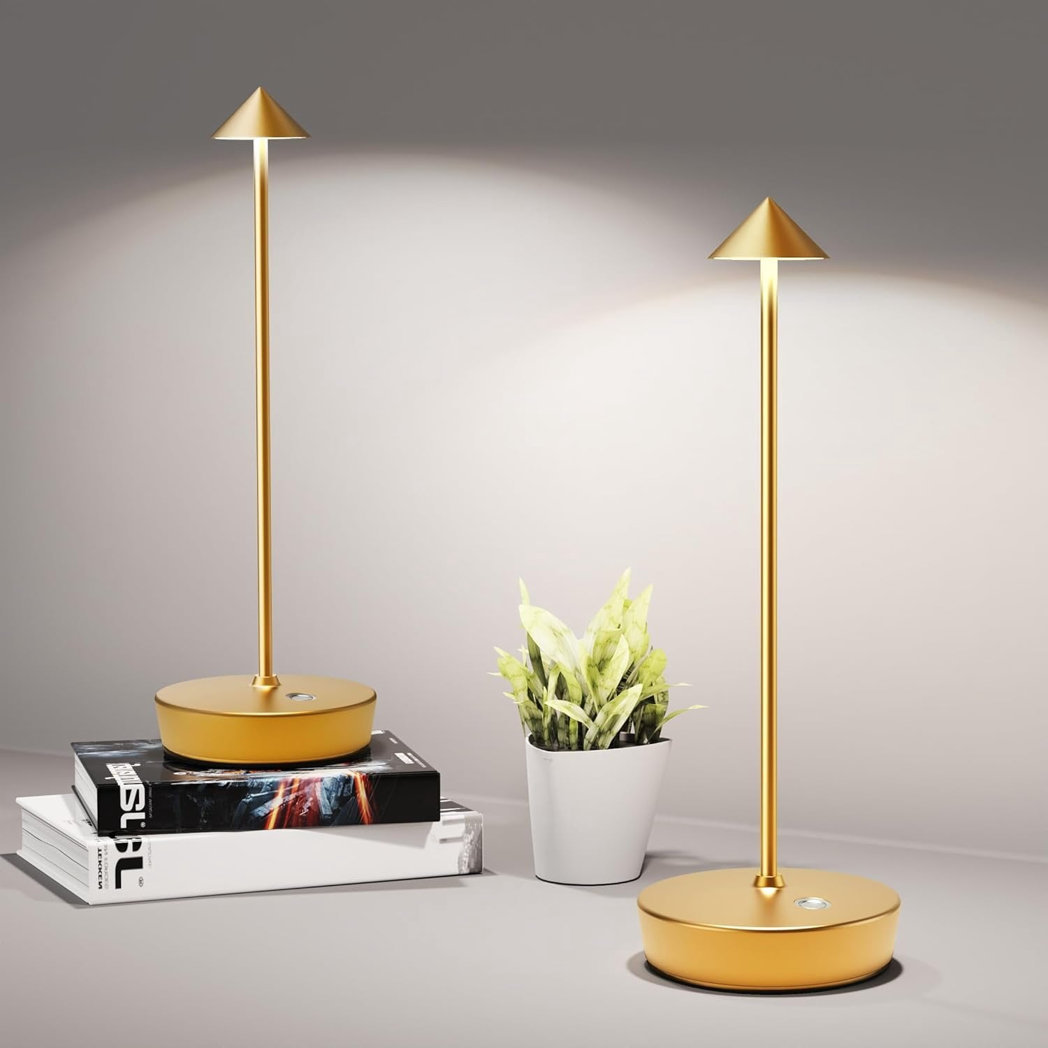 Cordless Table Lamps Rechargeable, 6000mAh Operated LED Desk Lamp ...