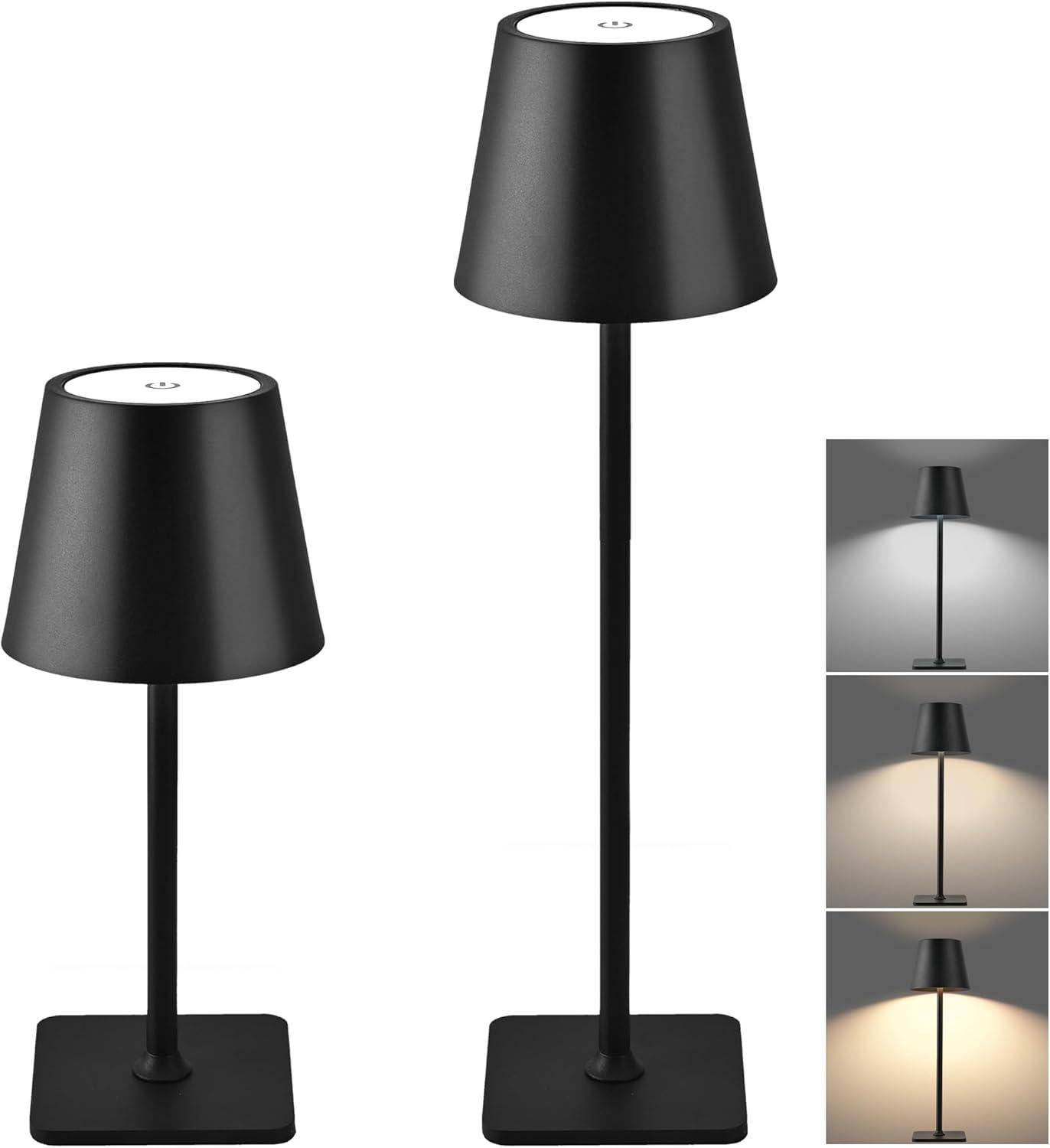 Cordless Table Lamps Rechargeable, Adjustable Height, 5200mAh Battery ...