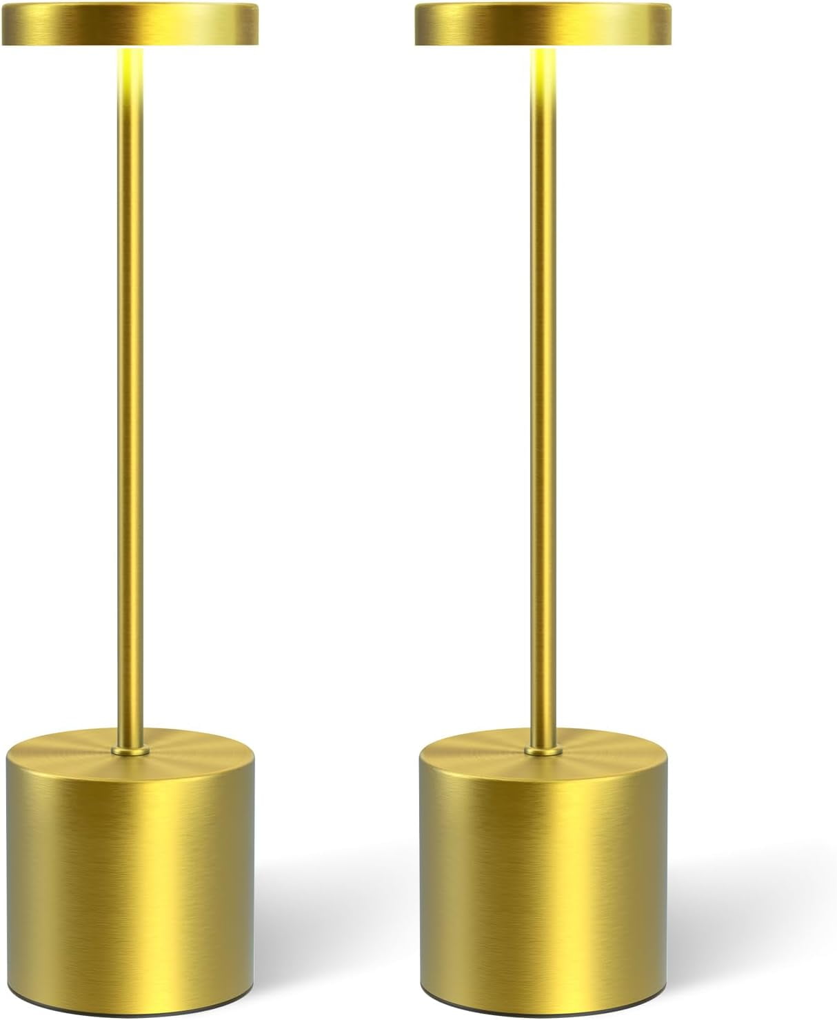 Cordless Table Lamps Rechargeable Set of 2, Portable LED Desk Lamp ...