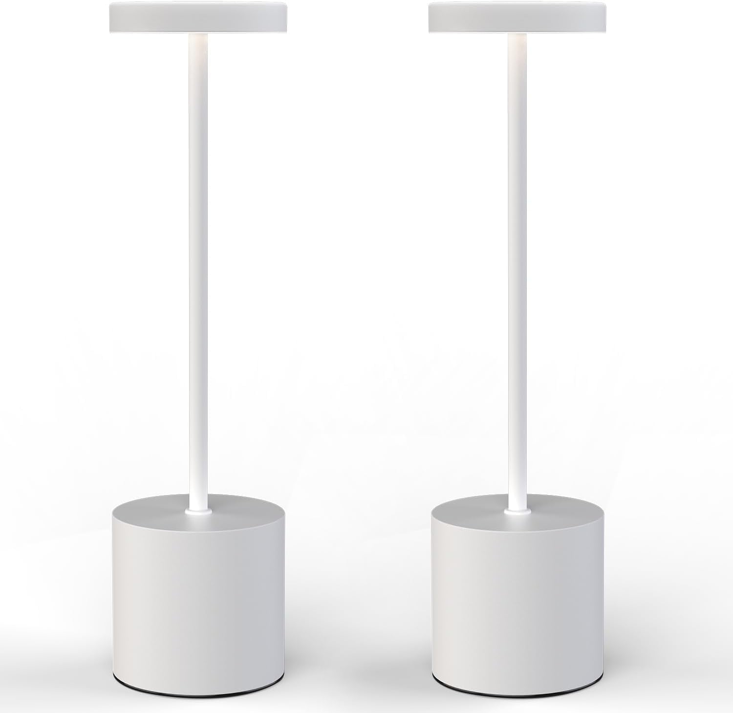 Cordless Table Lamps Rechargeable Set of 2, Portable LED Desk Lamp ...