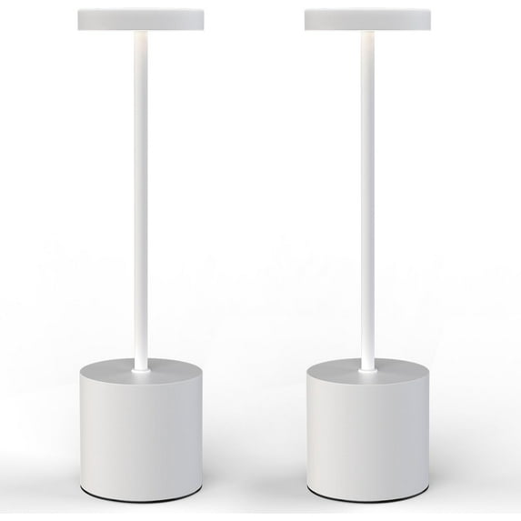 Cordless Table Lamps Rechargeable Set of 2, Portable LED Desk Lamp ...