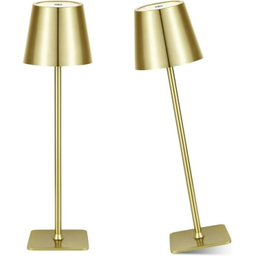 KDG Cordless LED Table Lamp Set of 2, Portables Fabric Shade Desk Lamps ...