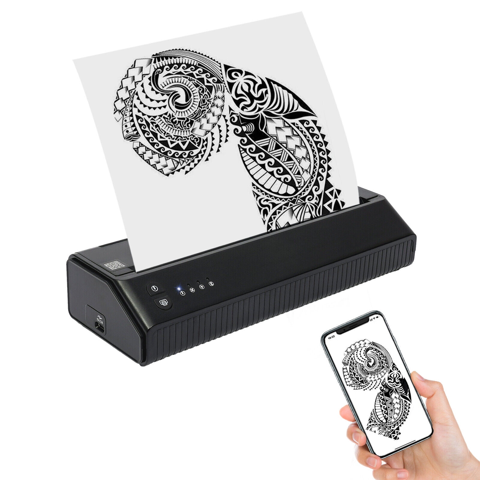 Cordless Thermal Printer Bluetooth Portable Printer 2500mAh Thermal ...