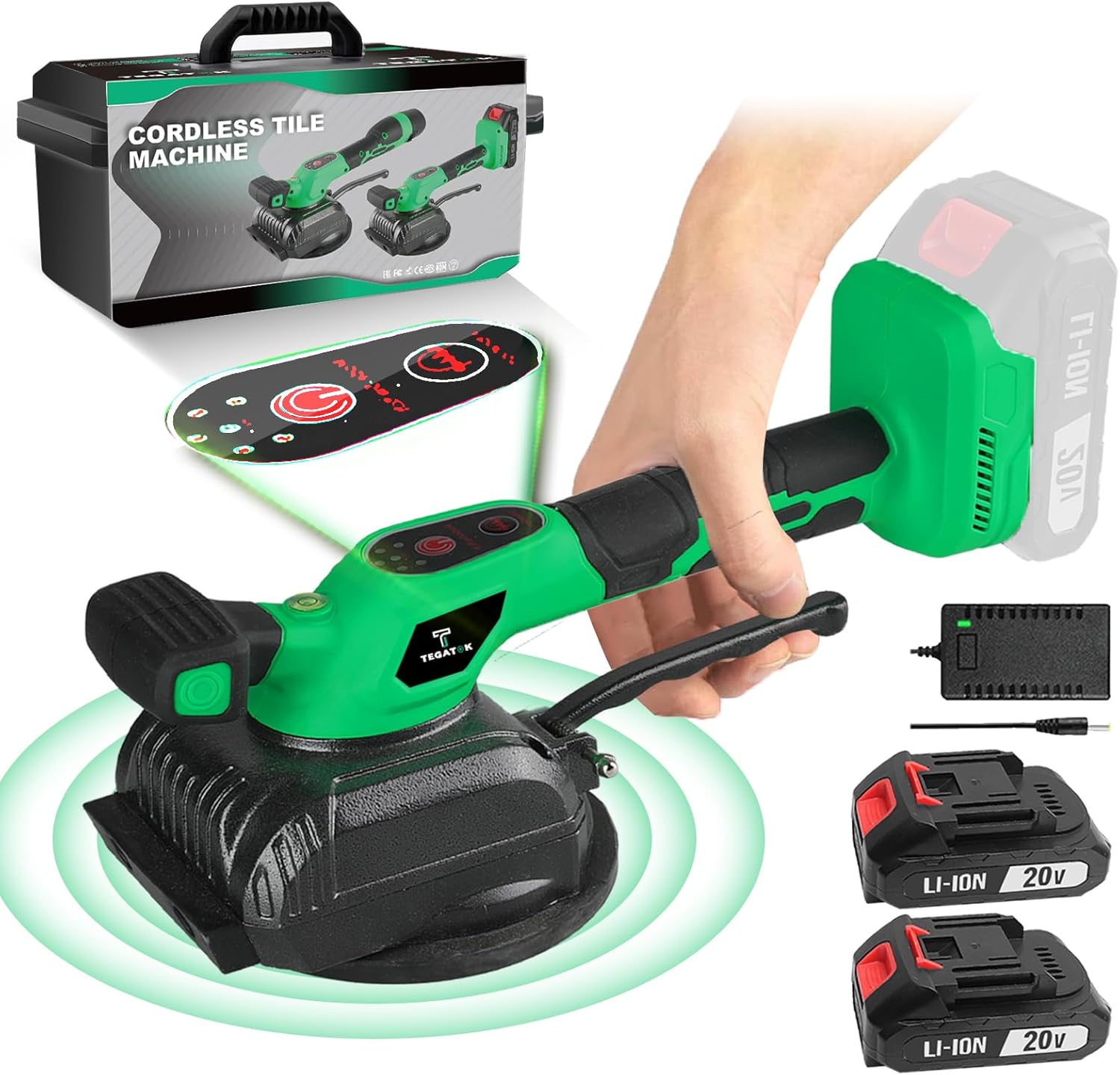 Cordless Tile Vibration Tool with Two 20V Batteries, Cordless Tile ...