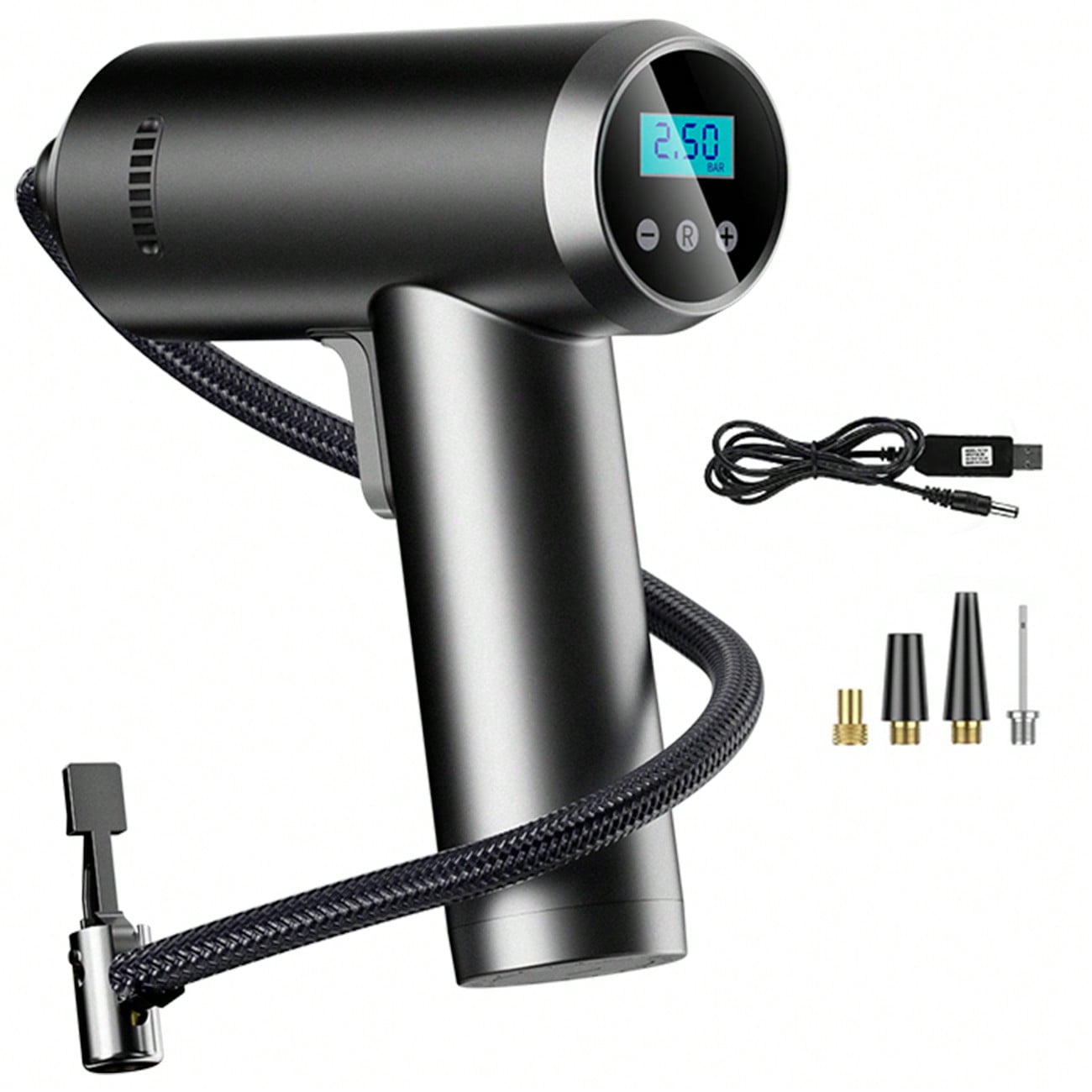 Cordless Tire Inflator Portable Air Compressor, 150 PSI Handheld ...