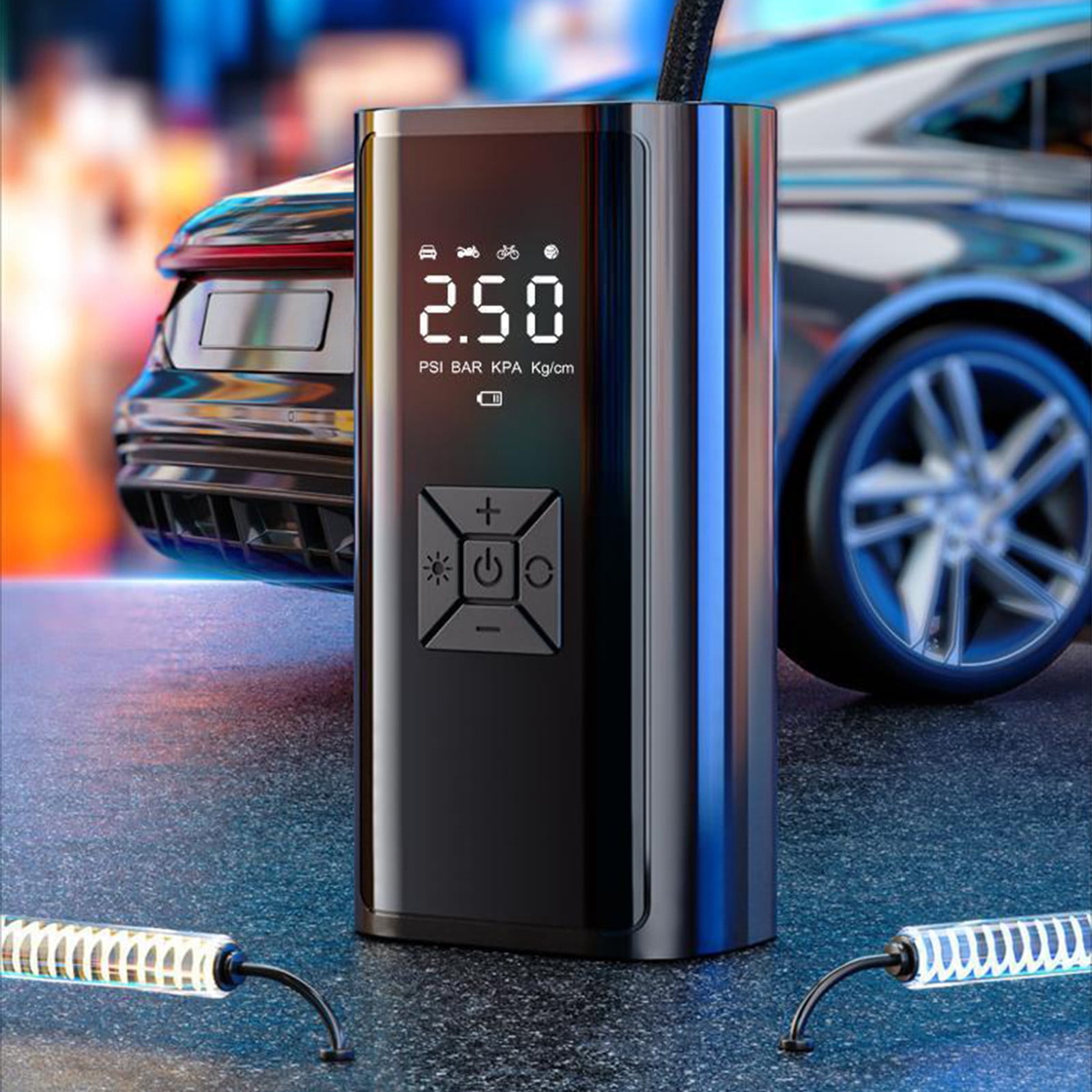 Cordless Tire Inflator Portable Air Compressor-Fast Inflation,New Car ...