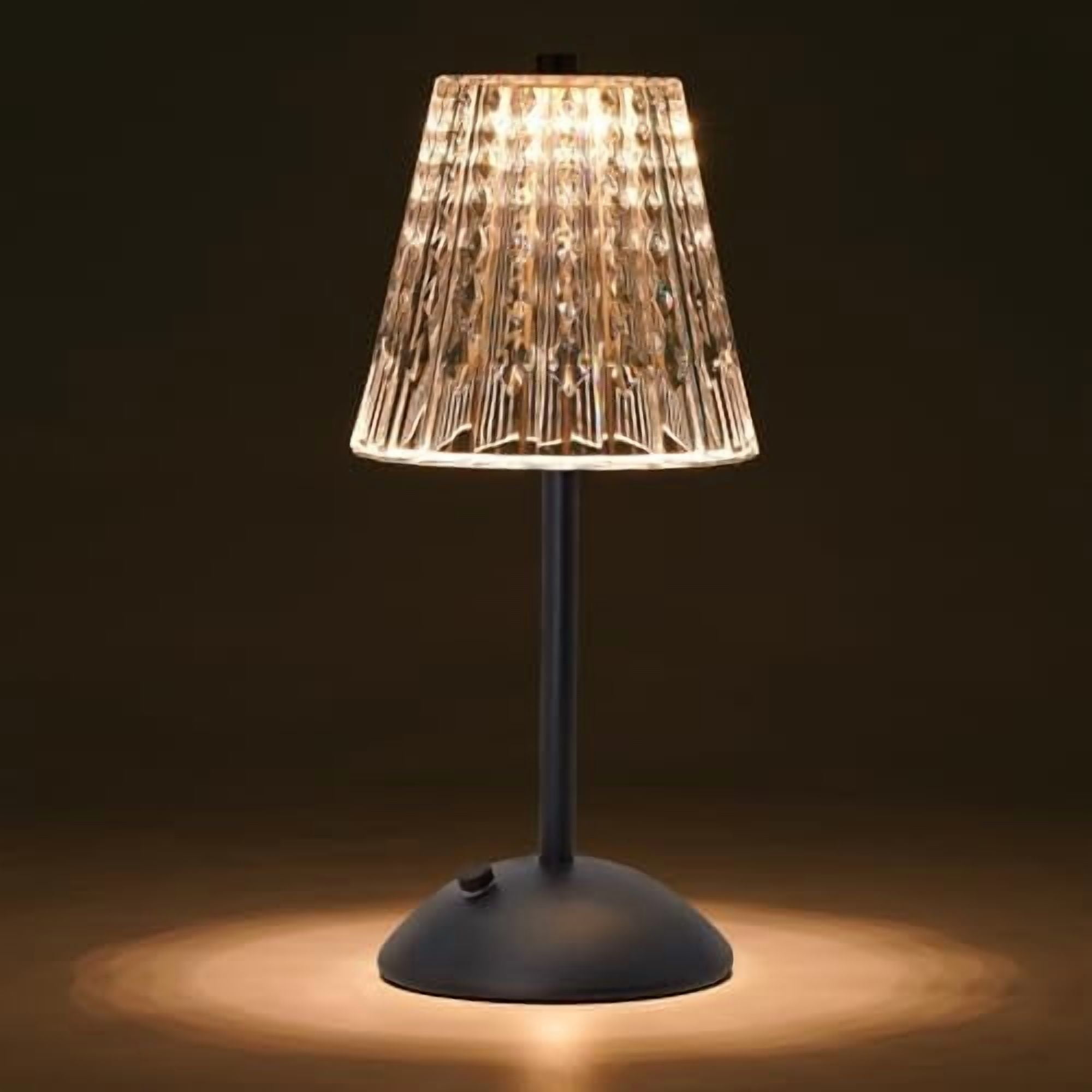 Cordless Touch Table Lamp, 3500mAh LED Rechargeable Small Dask Lamp, 3 ...