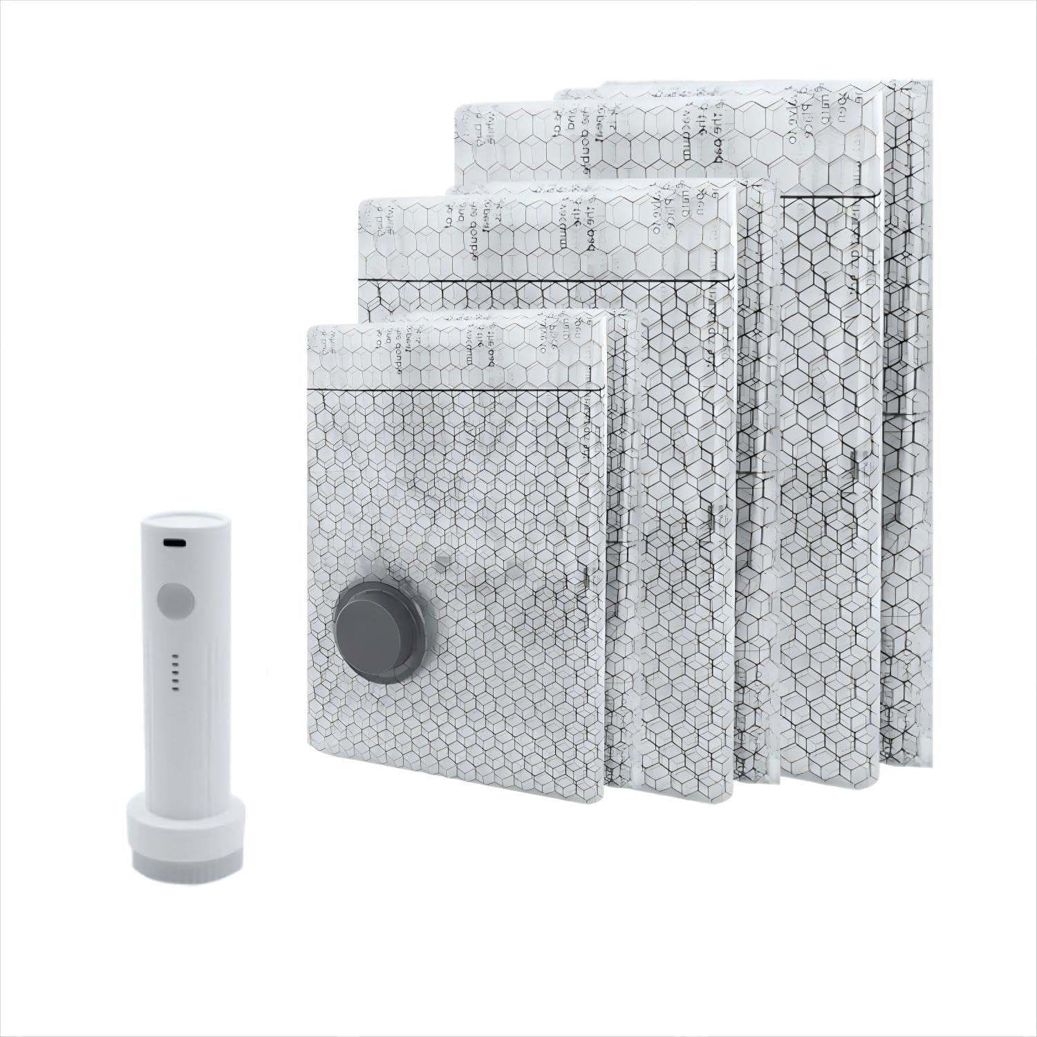 Cordless Travel Vacuum Storage Compression Bag Set, Vacuum Travel Bags ...
