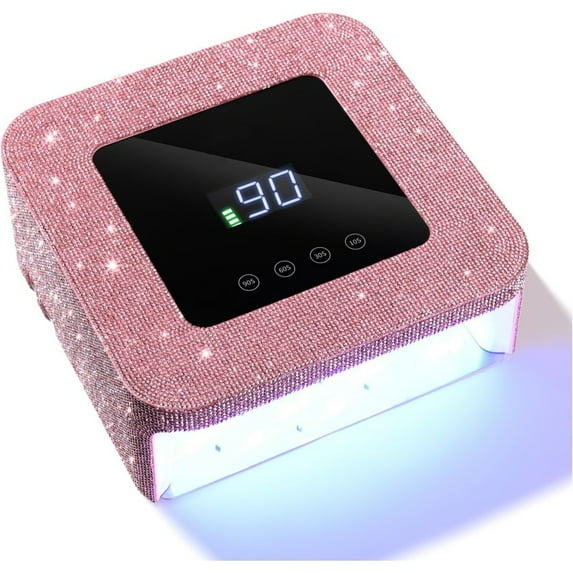 Cordless UV LED Nail Lamp for Gel Nails, Rechargeable UV Light ...