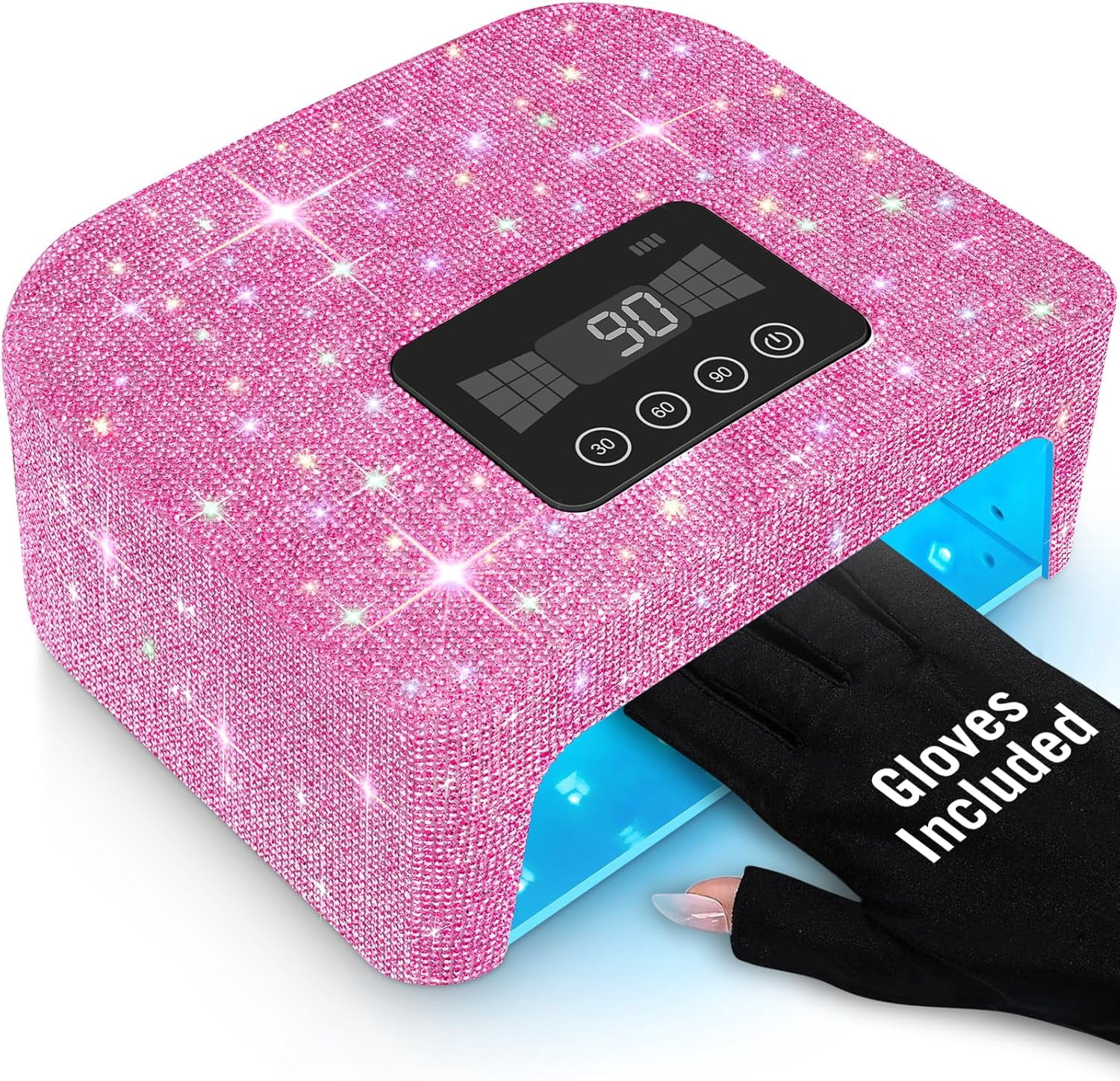 Cordless UV Nail Lamp, 120W Rechargeable UV Light for Gel Nails, LED ...