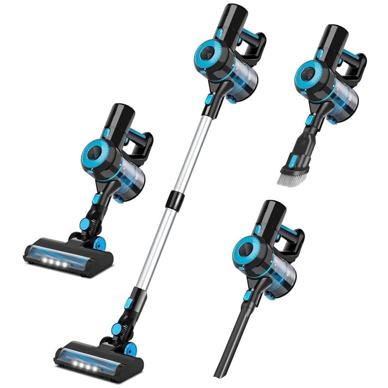 Cordless Vacuum Cleaner, 220W Power Suction Stick Vacuum Cleaners with ...